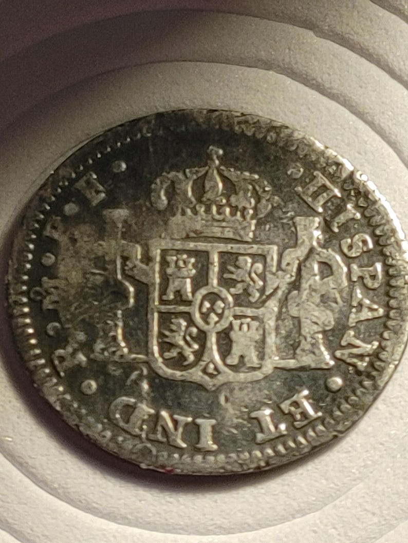 1782 Mexico City Minted Silver Half Reale Treasure Coin With COA, Gift ...