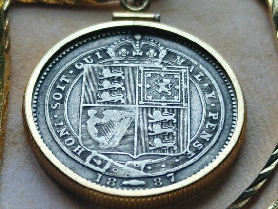 Stunning original Sterling gold filled shilling coin … - Gem
