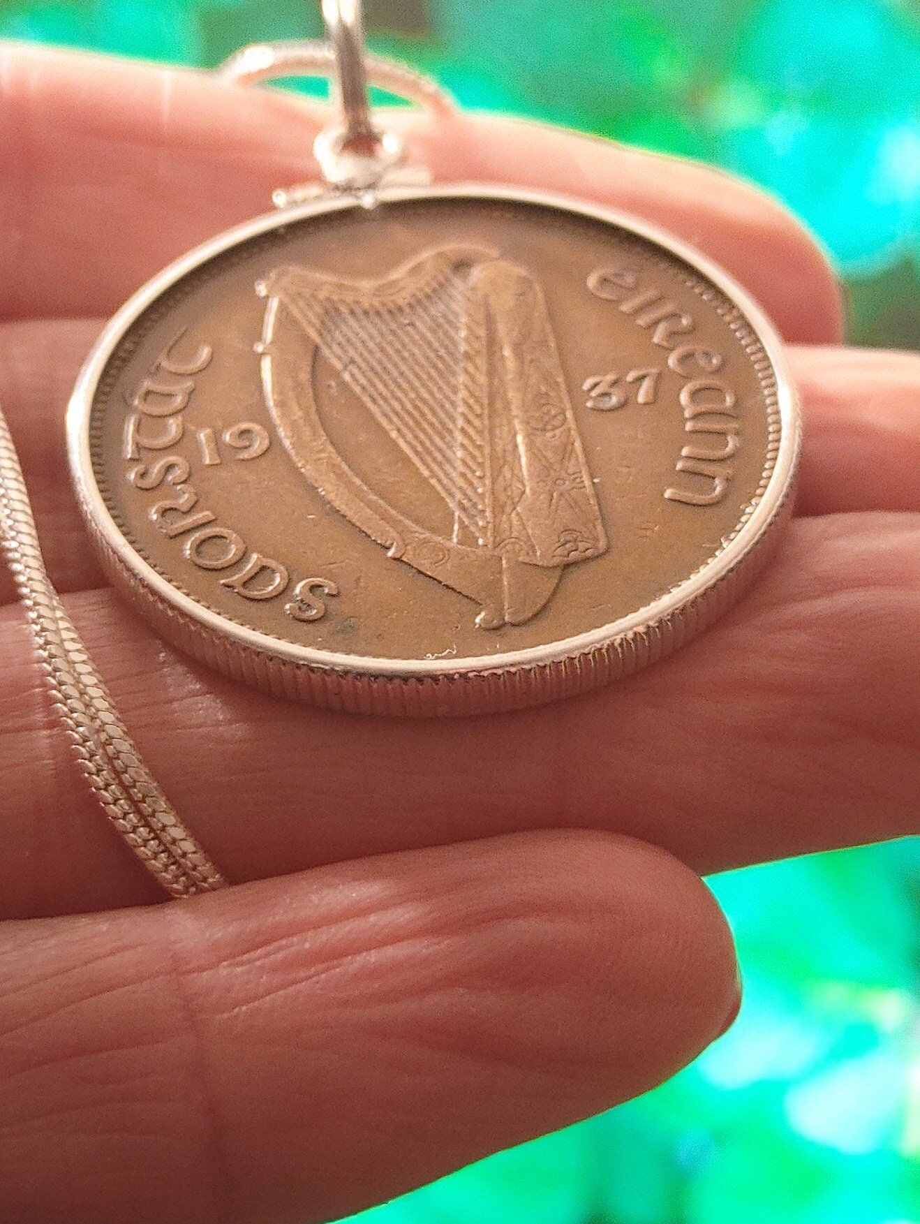 Genuine Rare Original Condition 1937 Lucky Irish Harp Penny 30mm Shiny ...