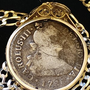 1780's Artisan Spanish Peru New World Treasure Old World Coin Pendant ...