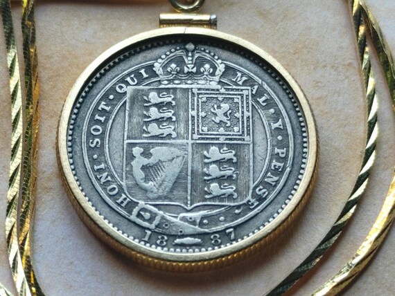 Stunning original Sterling gold filled shilling coin … - Gem
