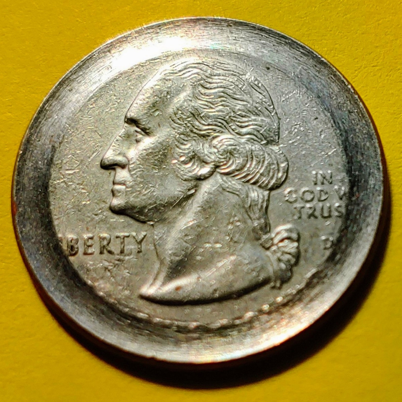 Rare Planchet Error Coin USA Quarter 1999 D Washington Georgia Quarter ...