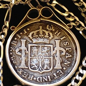 1780's Artisan Spanish Peru New World Treasure Old World Coin Pendant W ...