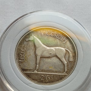 Gem Uncirculated Toned 1933 Ireland Silver Half Crown Horse & Harp ...