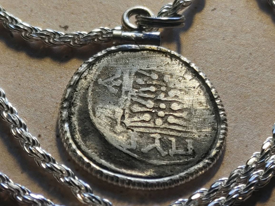 Ancient Greek Silver Coin Pendant Sterling Silver Setting and Sterling ...