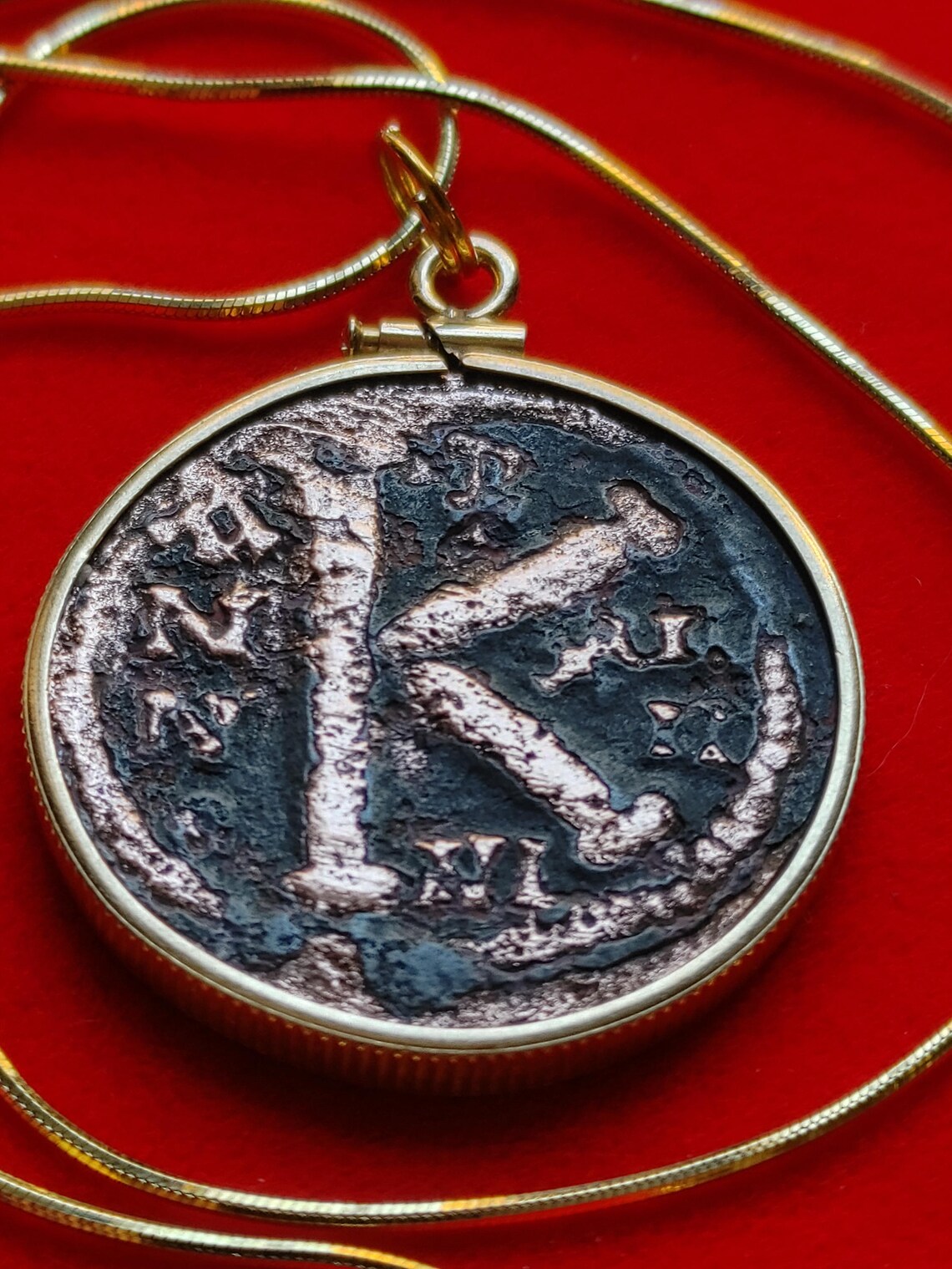 Genuine Byzantine Coin Pendant of Justinian 527-565AD, Gold Filled ...