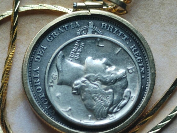 Stunning original Sterling gold filled shilling coin … - Gem