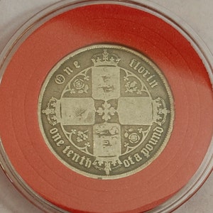 Superb English United Kingdom Gothic 1852 Silver Florin of Early Queen ...