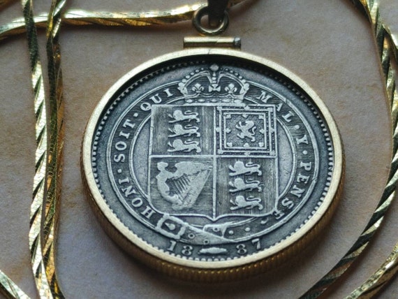 Stunning original Sterling gold filled shilling coin … - Gem