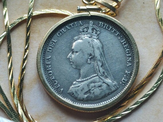 Stunning original Sterling gold filled shilling coin … - Gem