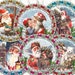 Vintage Christmas Digital Collage Sheet 4 3 2.5 2 Inch Circles for ...