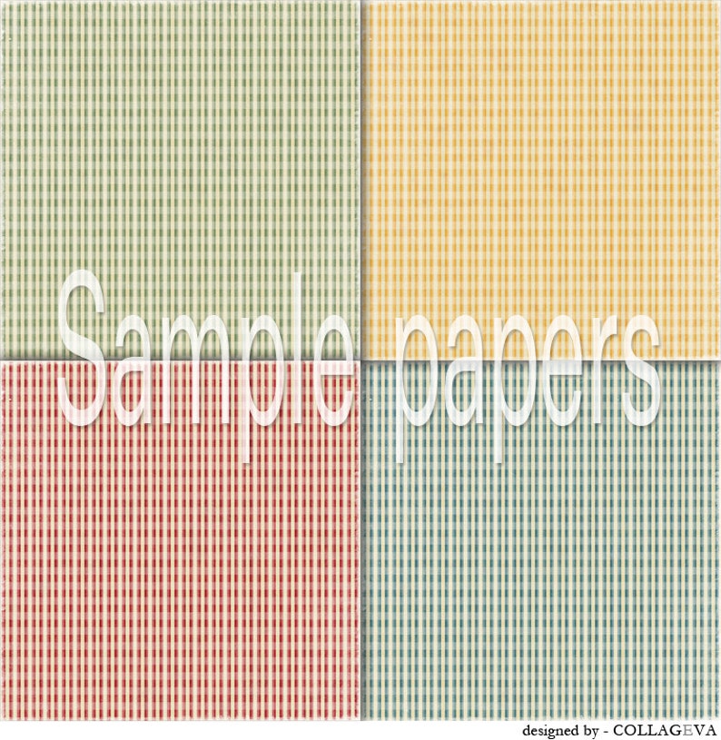 Shabby Karo Digital Paper Pack 20 druckbare Blätter - Etsy.de