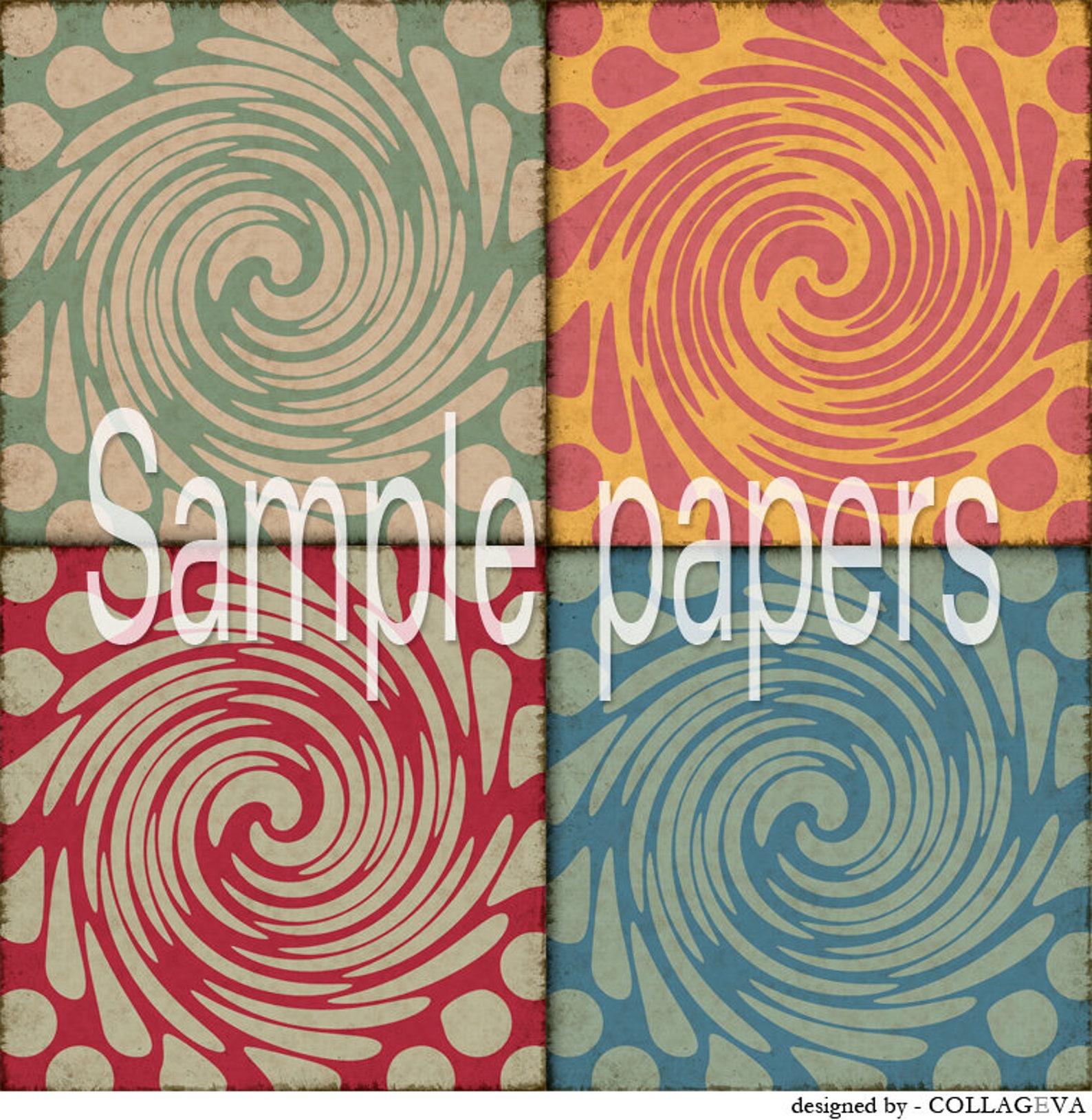 Grunge Whirlpool Digital Paper Pack 20 Printable Sheets - Etsy