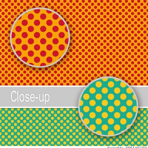 Colored Dots Digital Paper Pack, 20 Printable Sheets, 12x12 INSTANT ...