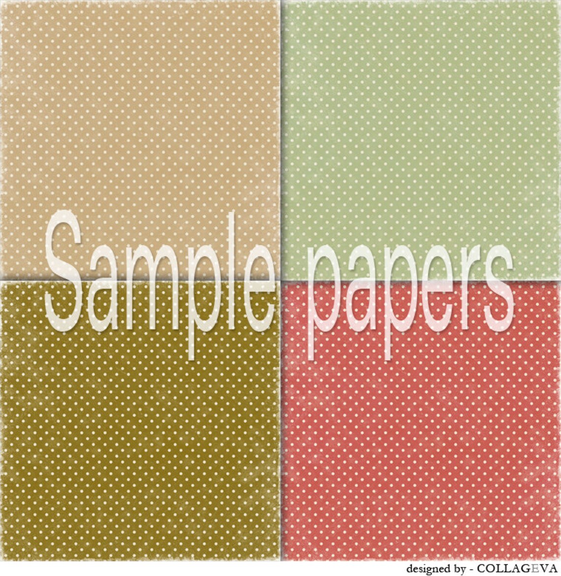Shabby Chic Polka Dots Digital Paper Pack 20 Printable - Etsy