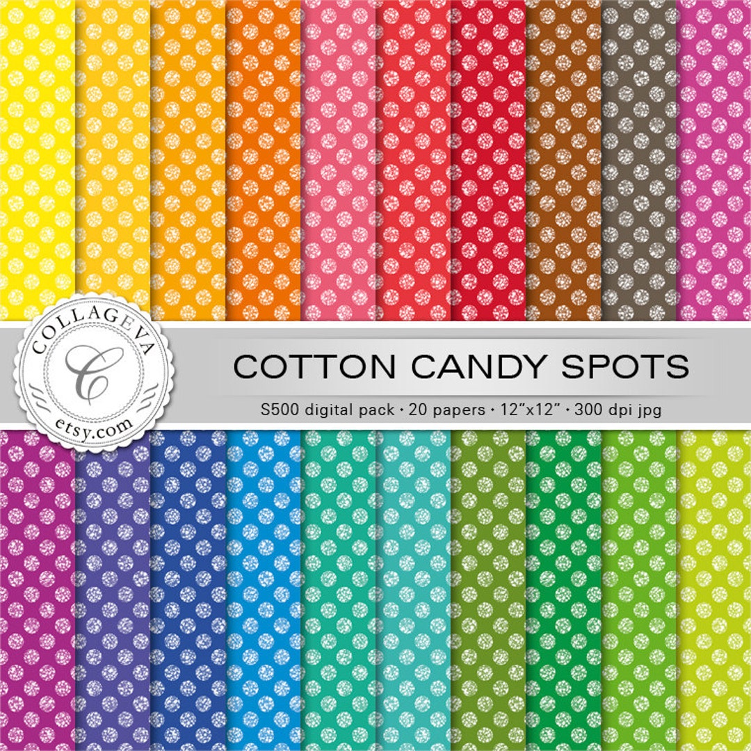 Cotton Candy Spots Digital Paper Pack 20 Printable Sheets - Etsy