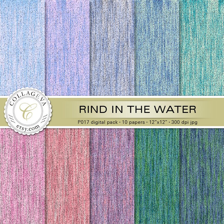 Rind in the Water P017 Digital Paper Pack 10 Printable - Etsy