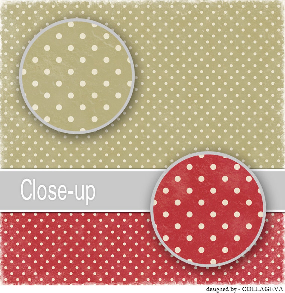 Shabby Chic Polka Dots Digital Paper Pack 20 Printable - Etsy