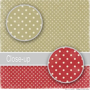 Shabby Chic Polka Dots Digital Paper Pack, 20 Printable Sheets, 12x12 ...