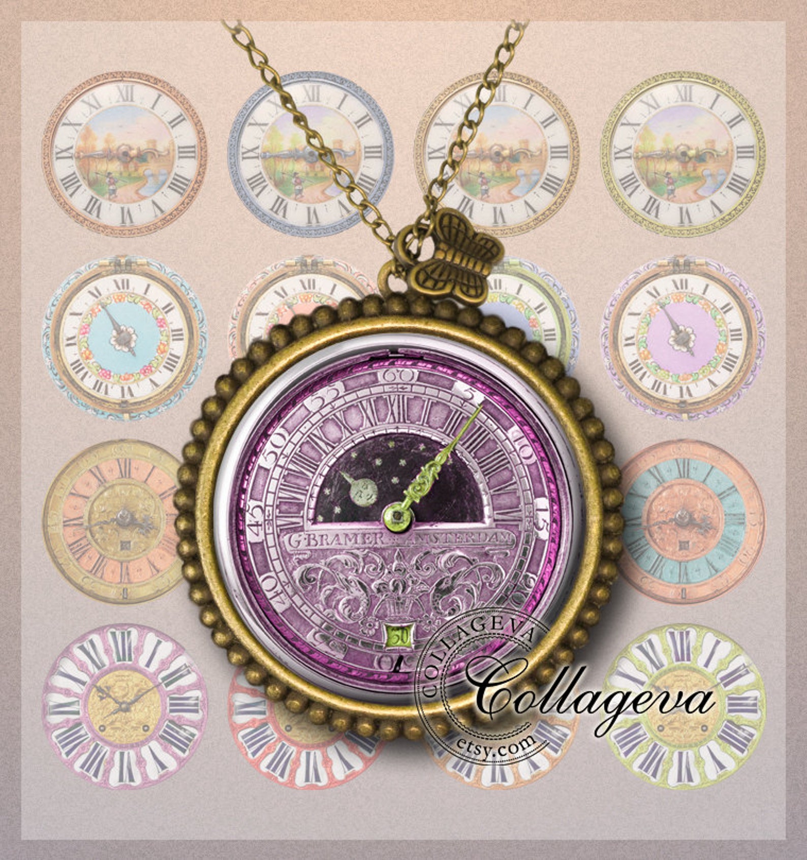 Colorful Watches Digital Collage Sheet, 1.5, 1.25, 30 Mm, 25 Mm, 1 Inch ...