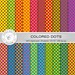 Colored Dots Digital Paper Pack 20 Printable Sheets 12x12 | Etsy