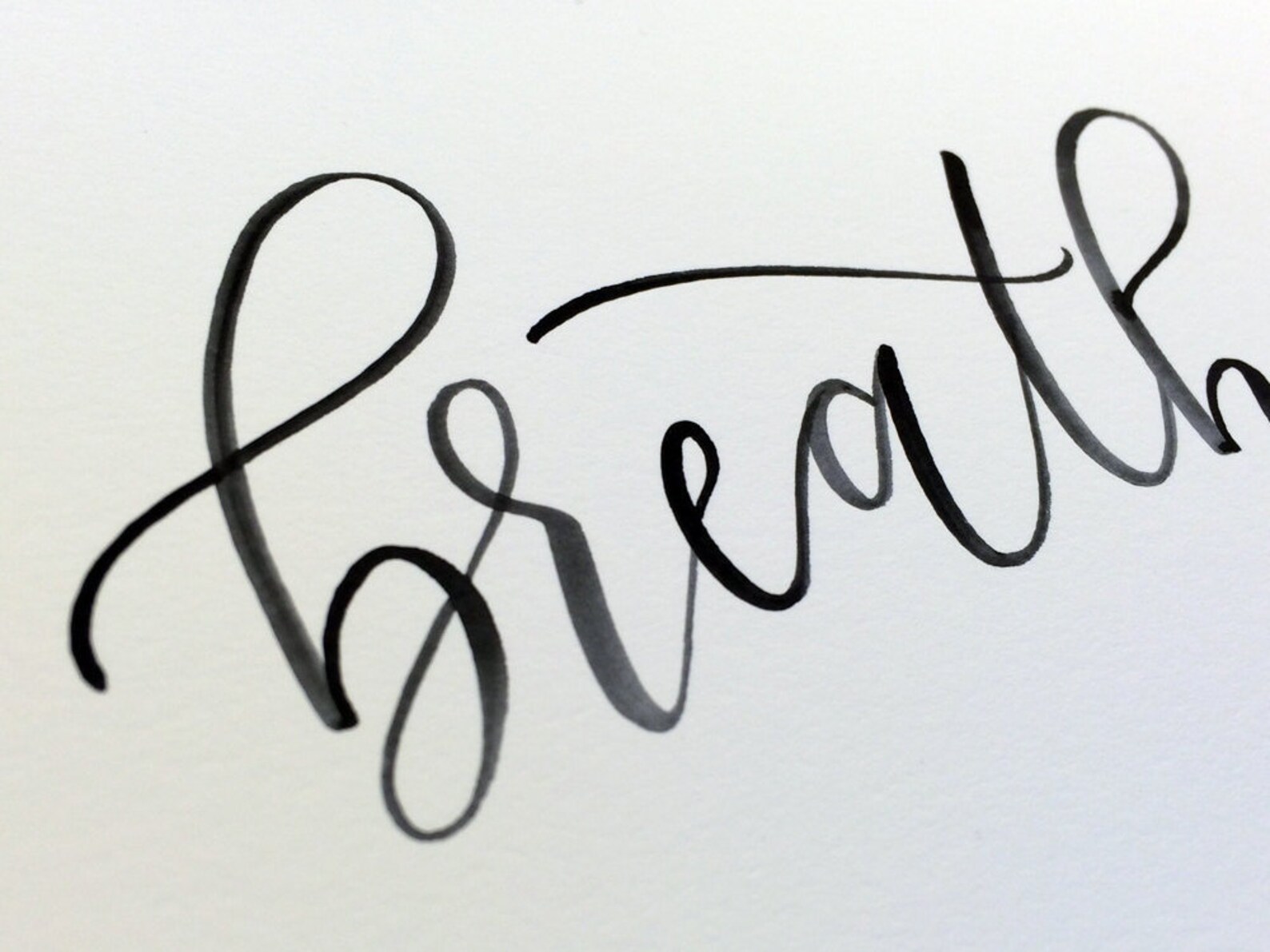 Breathe Calligraphy Print - Etsy