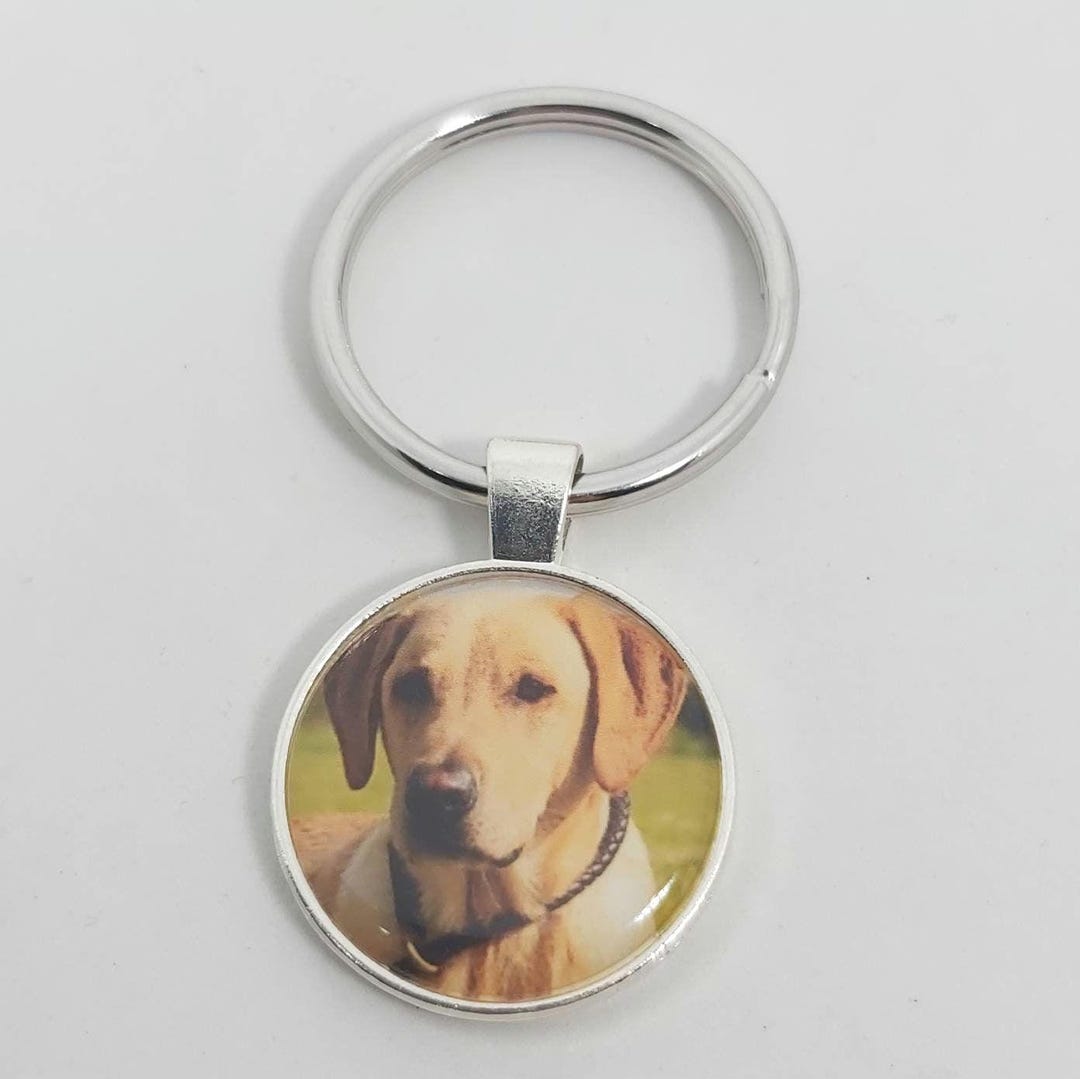 Dog Photo Keychain, 2 Sided Dog Photo Gift, Dog Mom Gift, Memorial ...