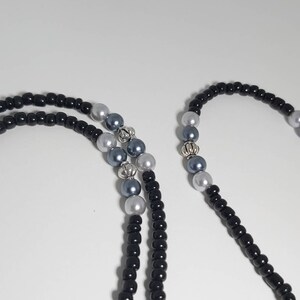 Black Sunglasses String, Beaded Eyeglass Chain, Bead Mask Chain ...
