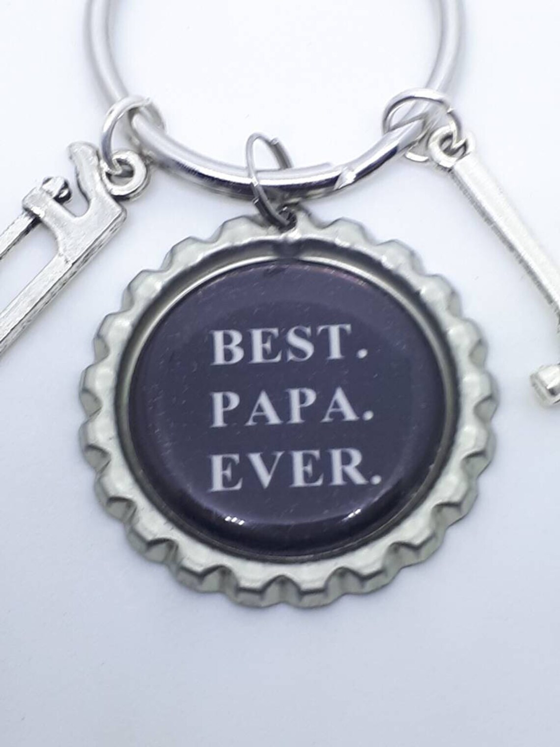 Papa Keychain, Papa Gift, Best Papa Ever, Grandpa Keychain, Grampie ...