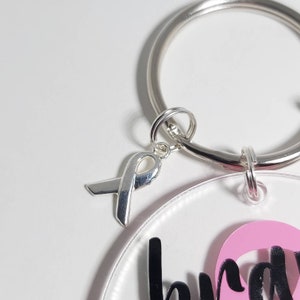 Breast Cancer Keychain, Breast Cancer Warrior, Survivor Gift, Pink ...