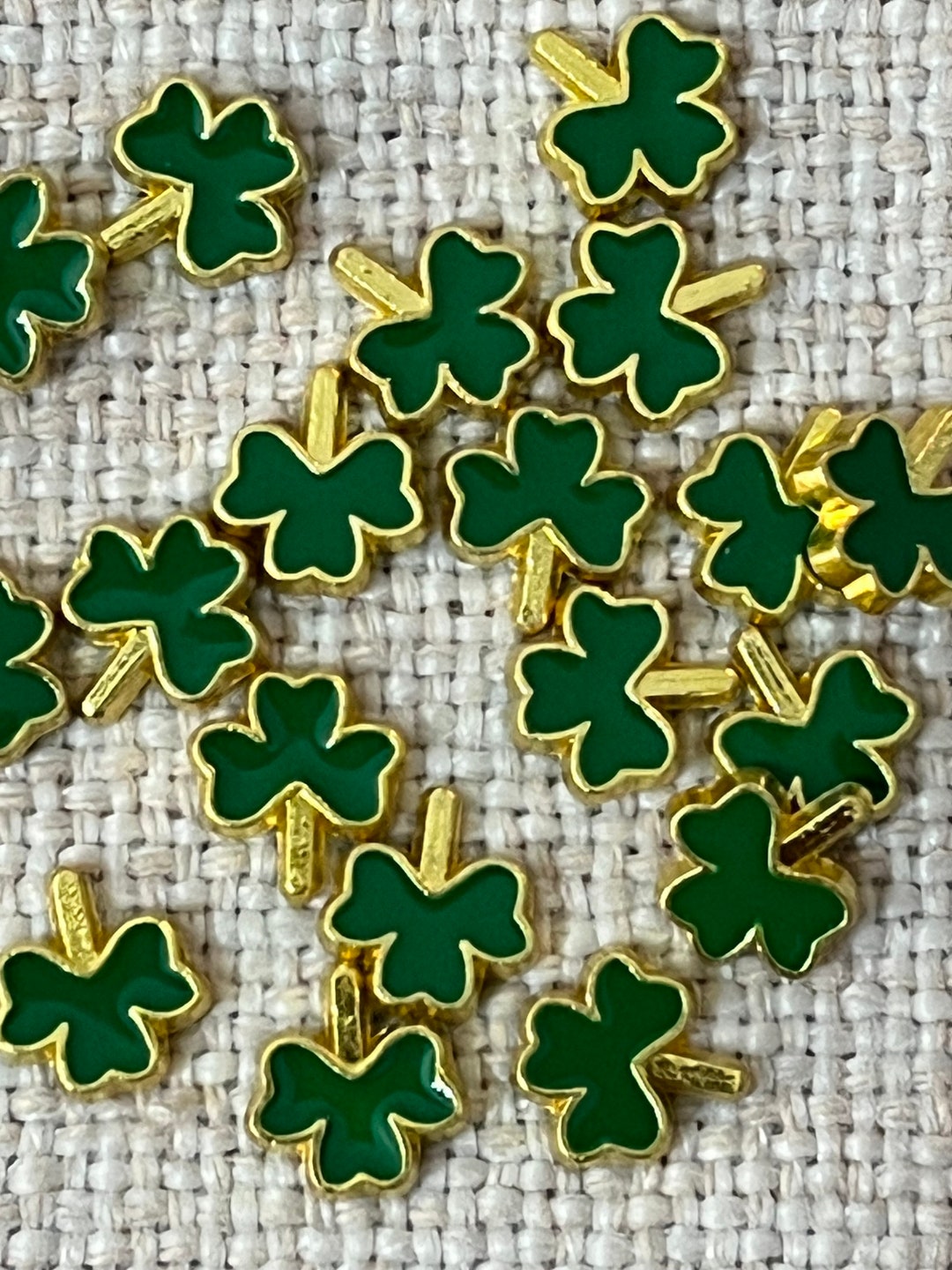 Wholesale Floating Locket Memory Charms Green Clover Shamrock Gold Trim ...