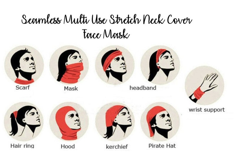 Skull With Neck Neck Gaiter Face Mask Dust Tube Stretch - Etsy