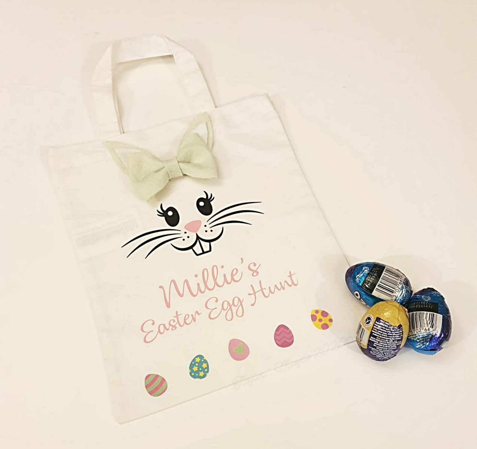 Easter Egg Hunt Bags Easter Bunny Personalised Easter Bags - Etsy UK