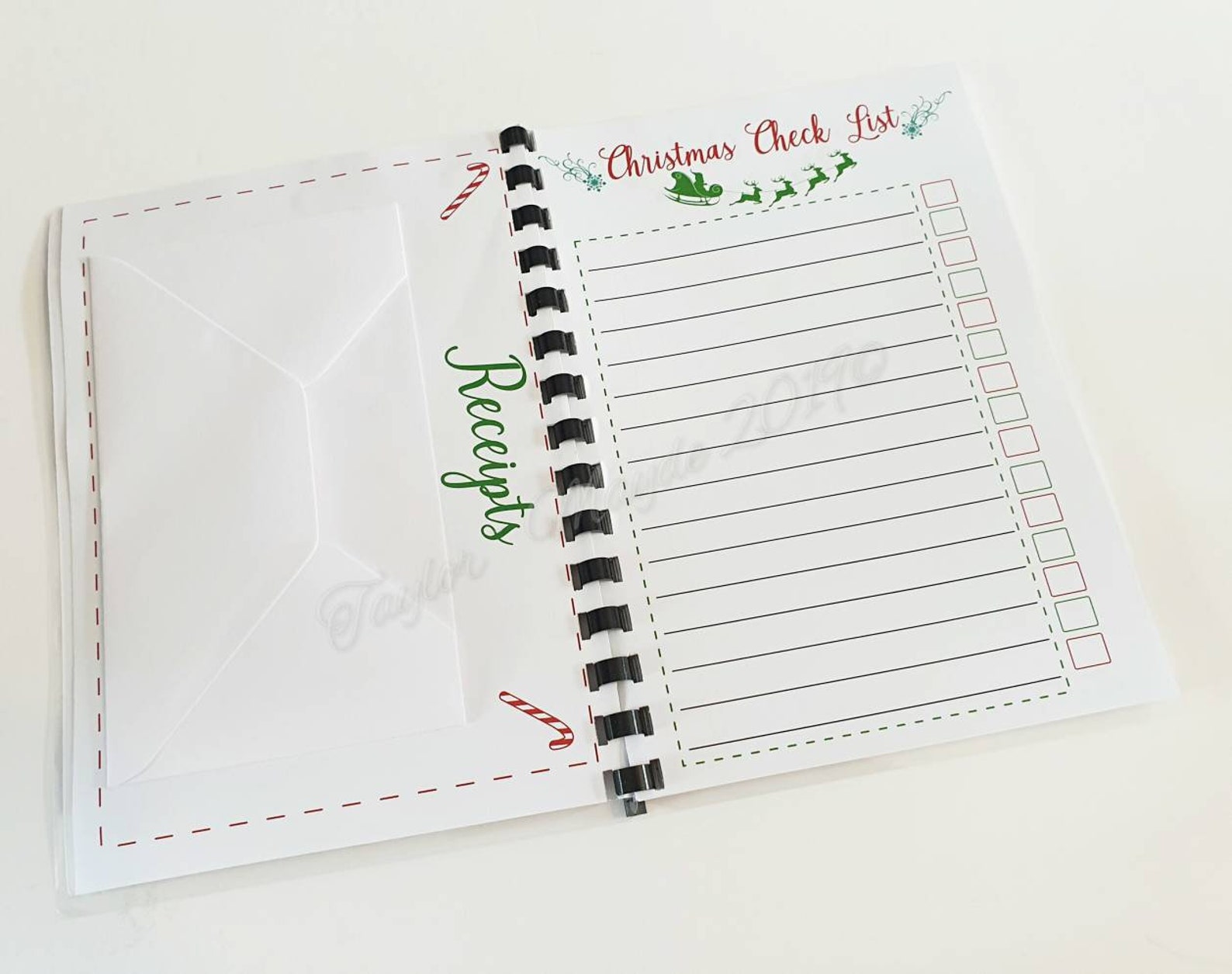 Christmas Planner Xmas Organiser Gift List Food Planner - Etsy