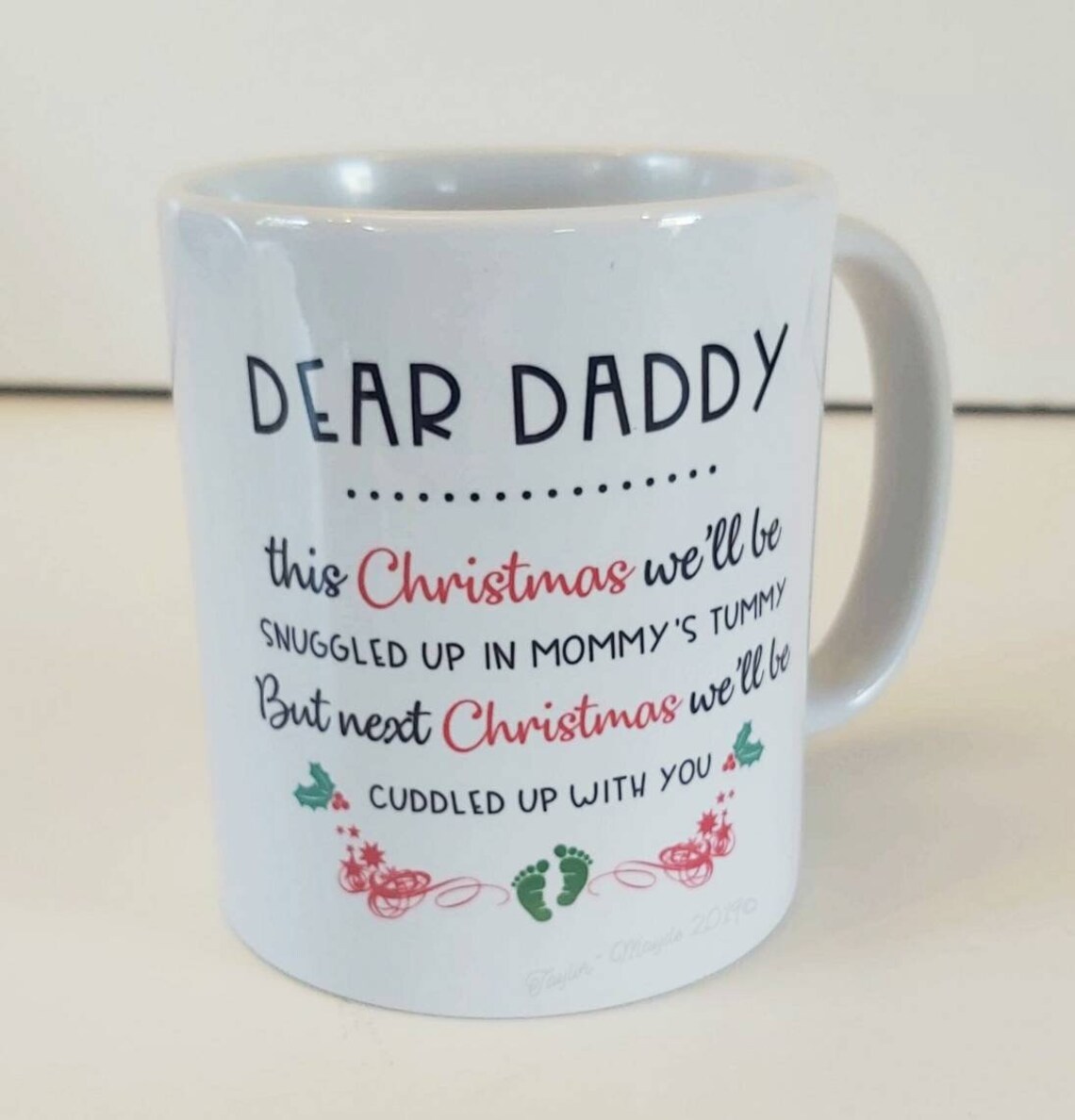 Christmas Mugs Daddy to Be Mug Pregnant Mummy Baby Bump - Etsy