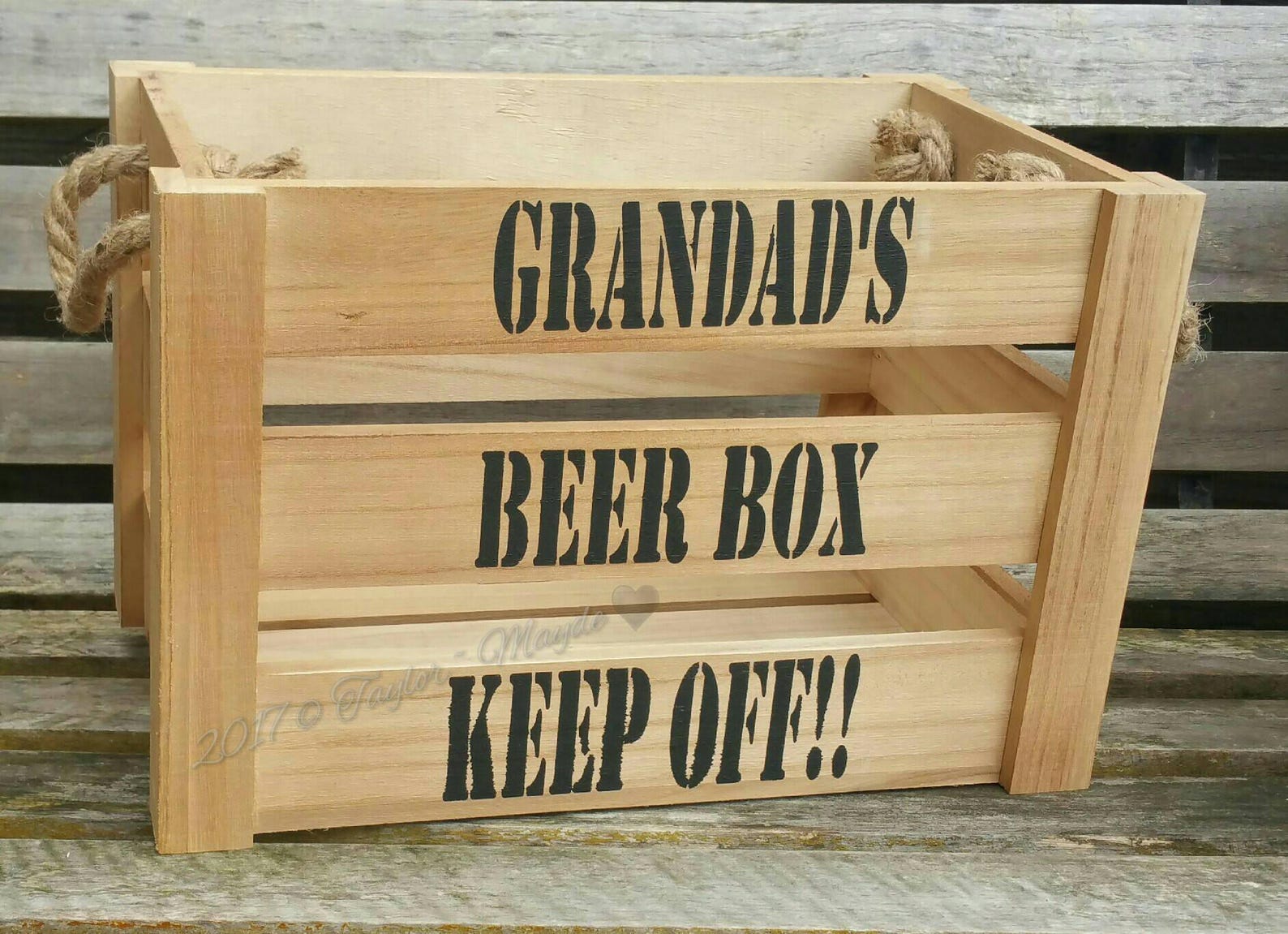 Father's Day Beer Box, Beer Storage Box, Personalised Beer Holder ...