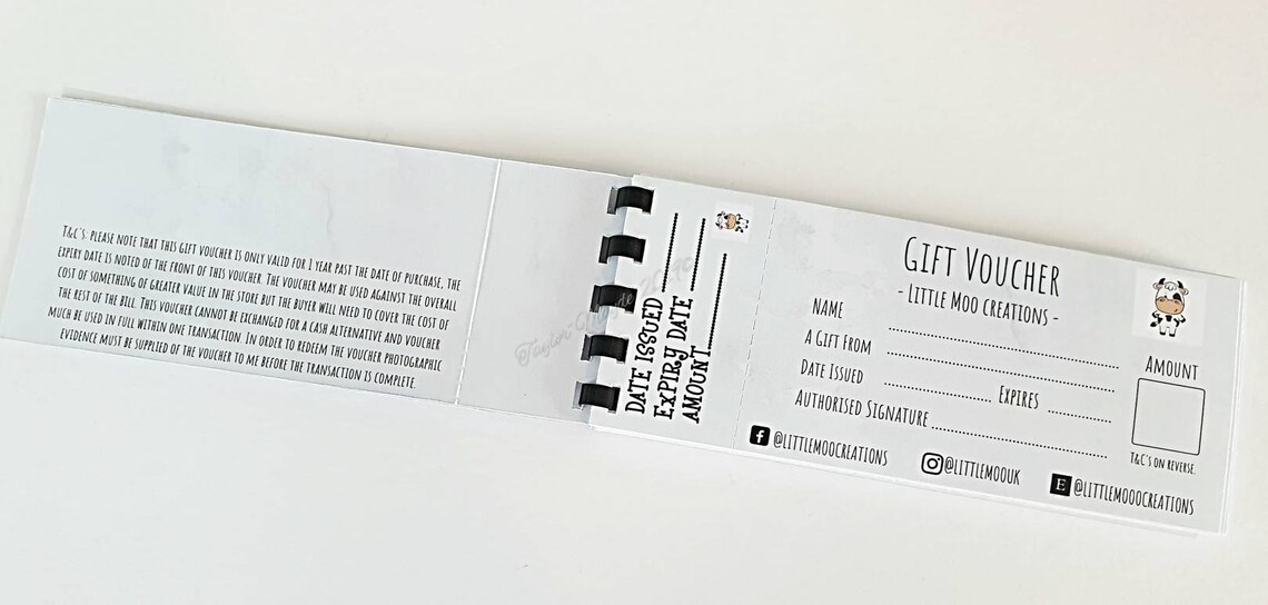 Business Gift Voucher Booklets, Business Stationery, Custom Business ...