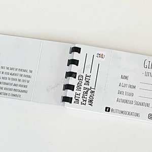 Business Gift Voucher Booklets Business Stationery Custom | Etsy