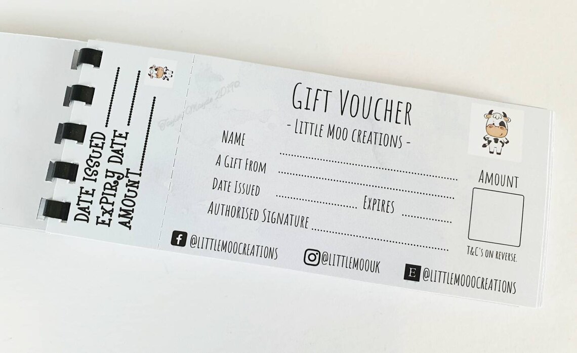 Business Gift Voucher Booklets, Business Stationery, Custom Business ...