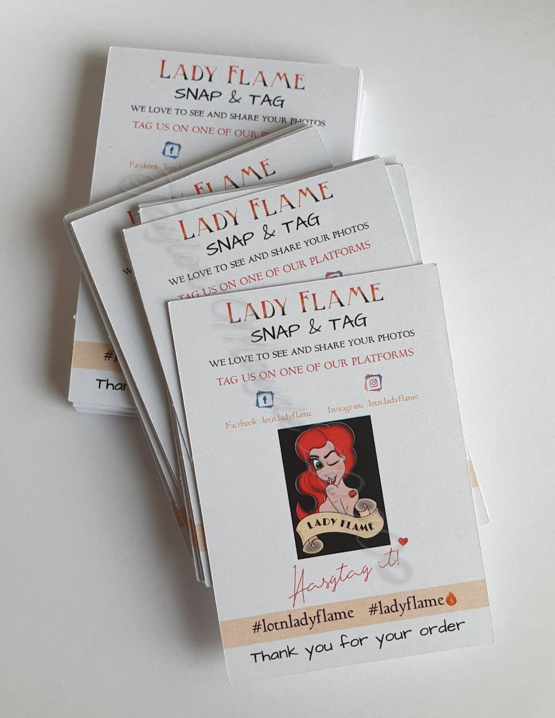 Snap and Tag, Business Cards, Thank You Cards, Swinging Tags, Custom ...