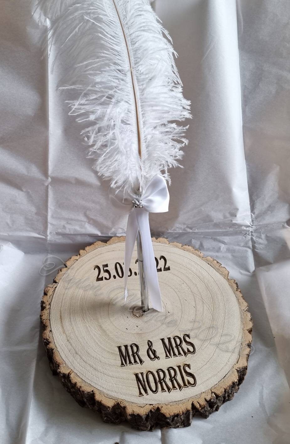 Wedding Pen & Stand Signing Register Personalised Guest - Etsy UK
