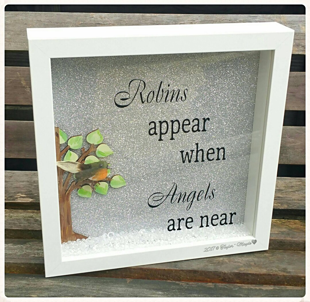 Robin Box Frame, Memorial Box Frame, Christmas Time Rememberance Gift ...