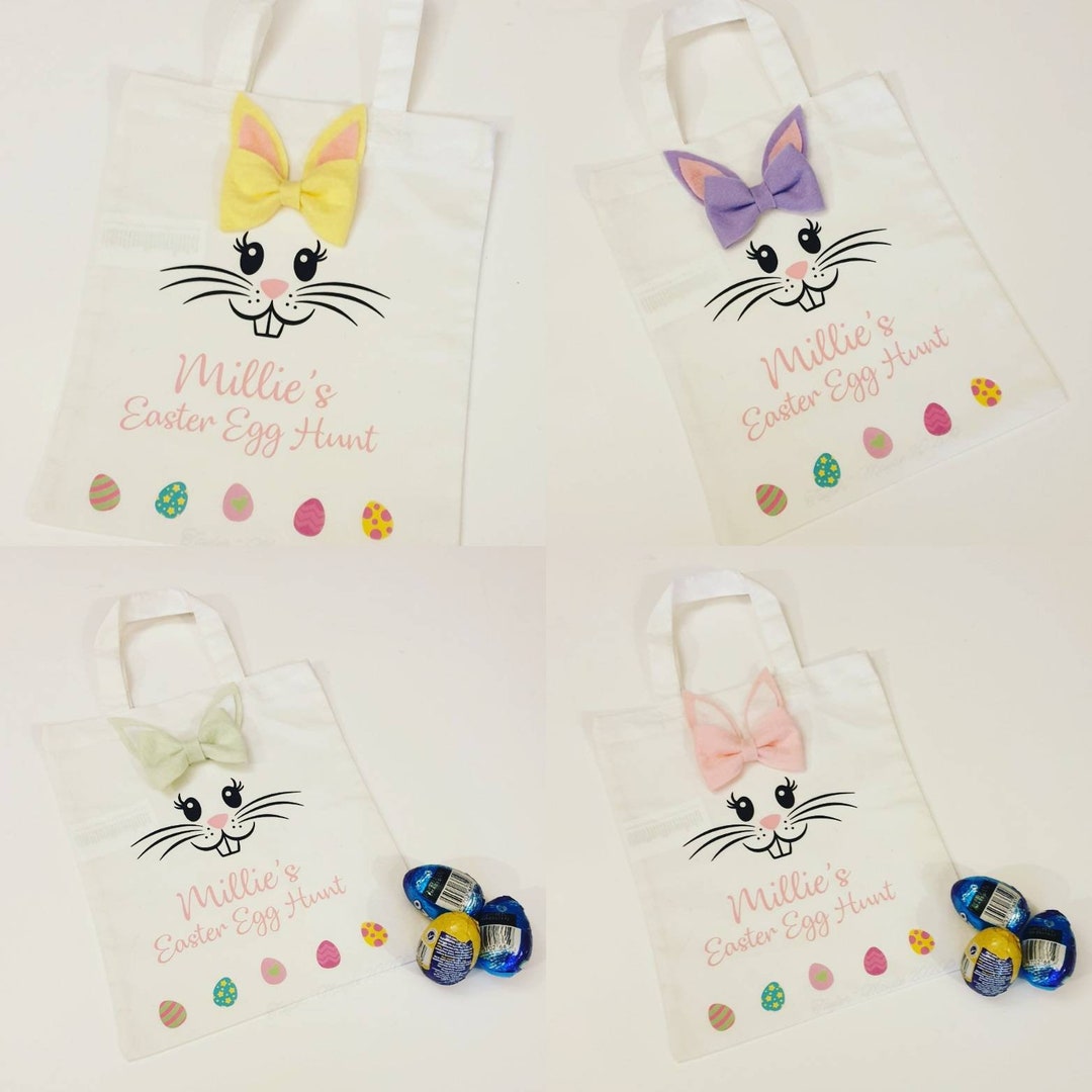 Easter Egg Hunt Bags, Easter Bunny, Personalised Easter Bags, Egg Hunt ...