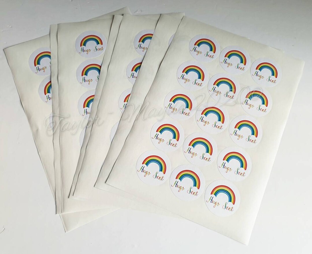 Rainbow Stickers, Stickers for Play, Postage Stickers, Happy Post ...