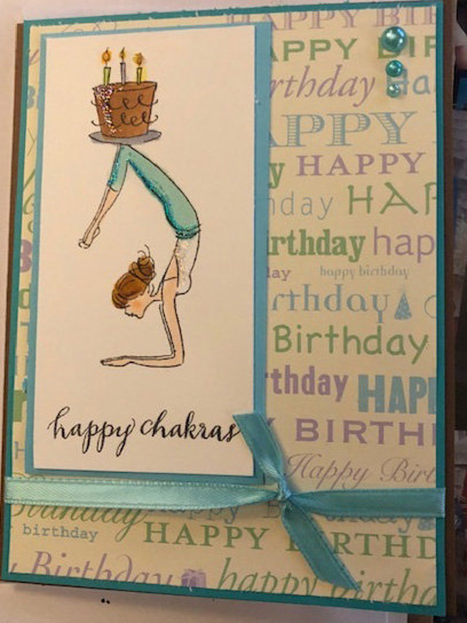 Happy Chakras Yoga Birthday Card - Etsy