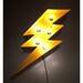 Lightning Bolt Marquee Light Up Sign Yellow | Etsy