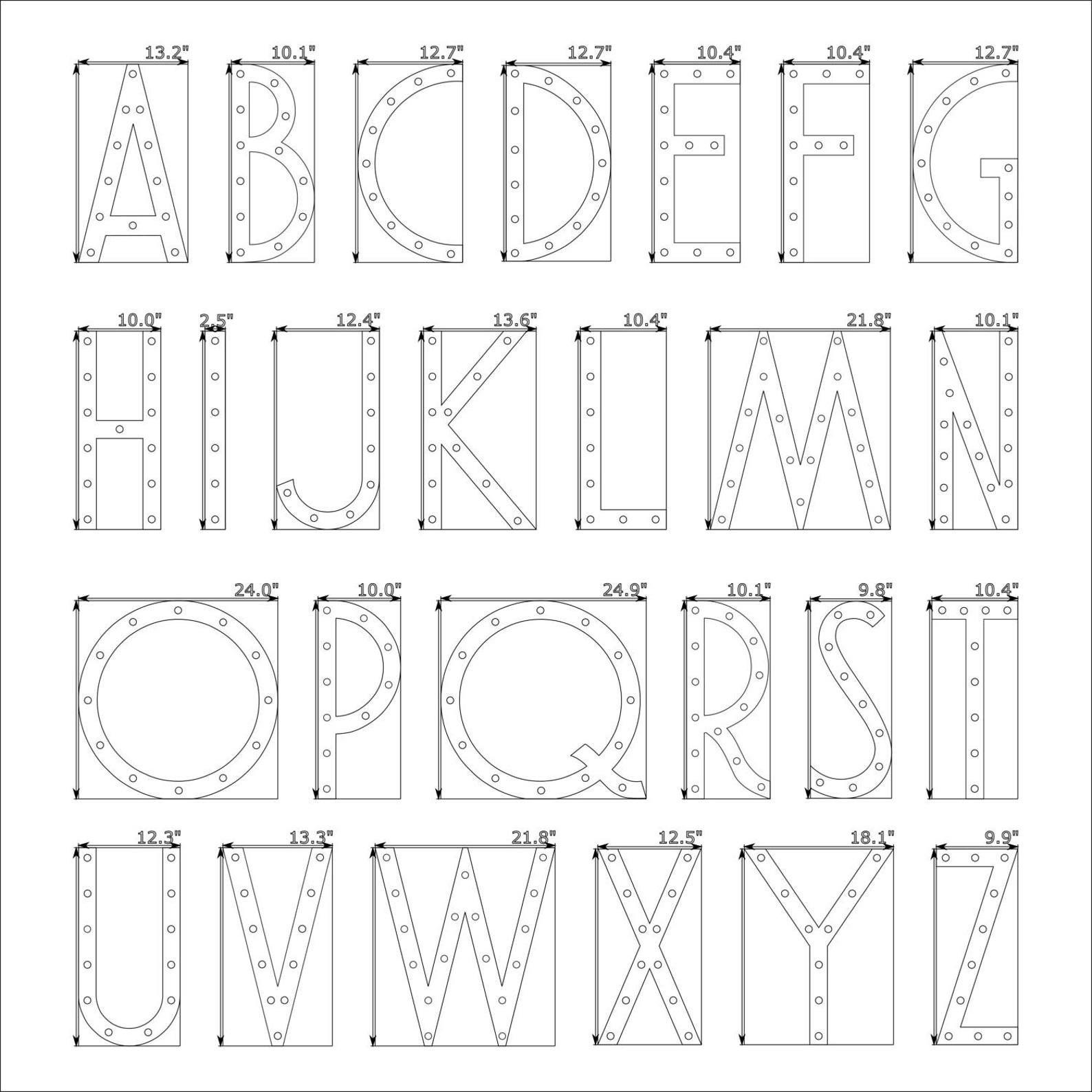 Mid Century Modern Marquee Letters Light Up Letters | Etsy