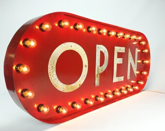 Light up Open Sign - Etsy