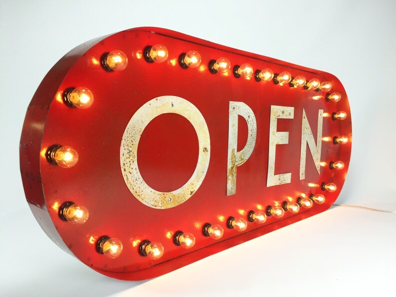 Open Sign Marquee 42 Light up Sign - Etsy