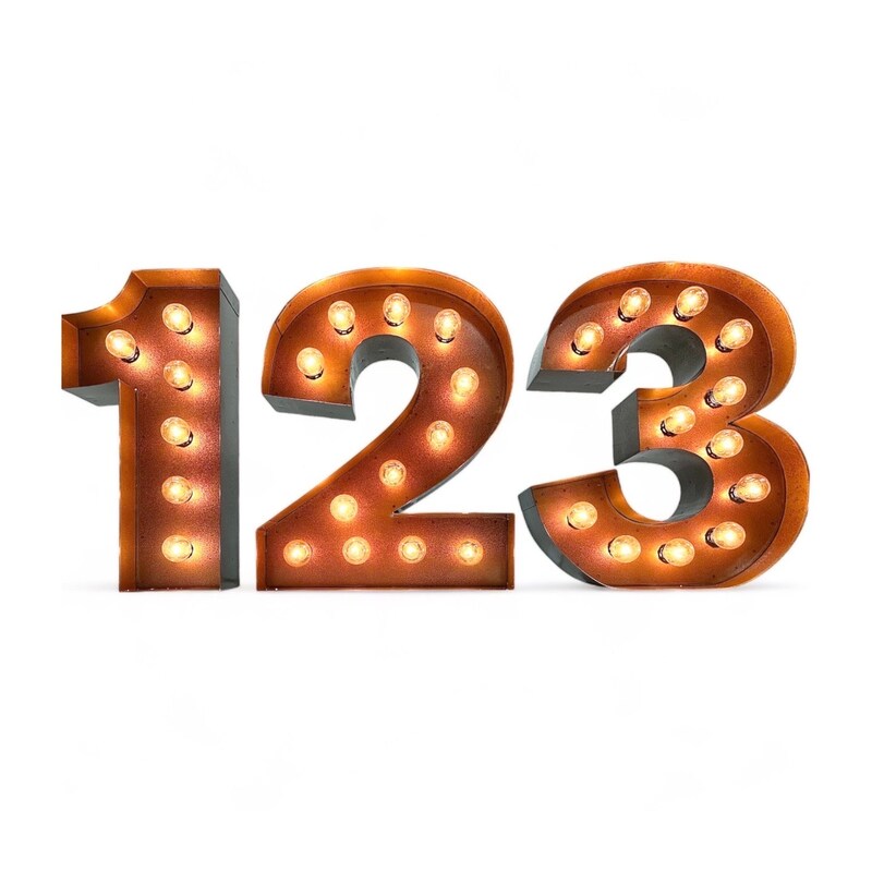 Light up Numbers - Etsy